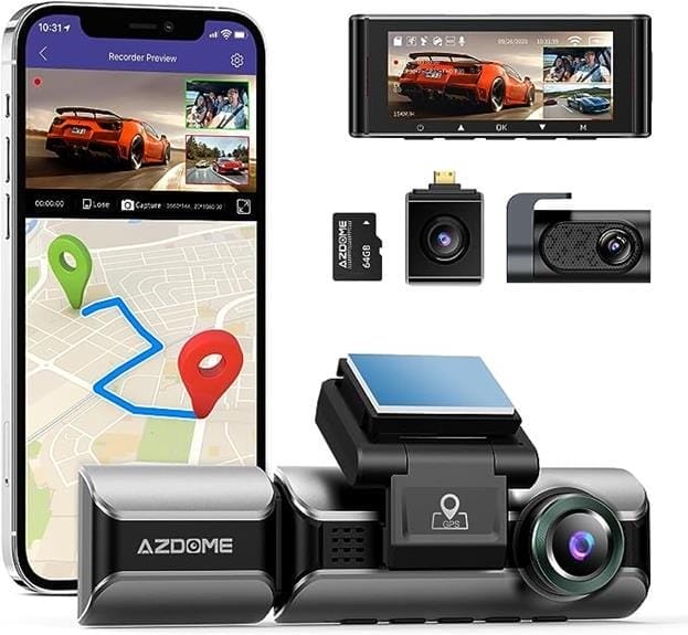AZDOME 3 Channel Dash Cam M550Pro-3CH Review